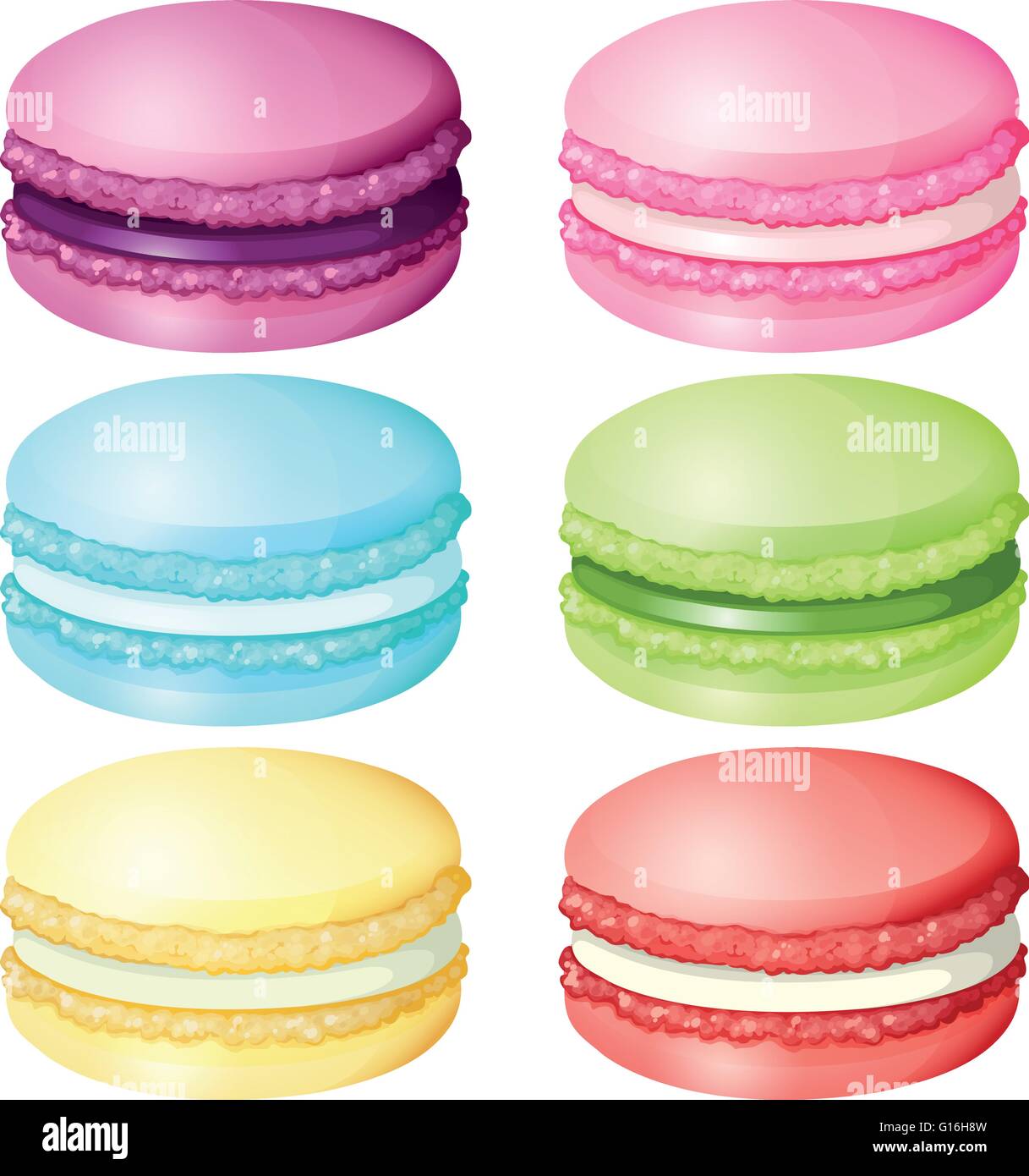 Macaron in different flavor illustration Stock Vector Image & Art - Alamy