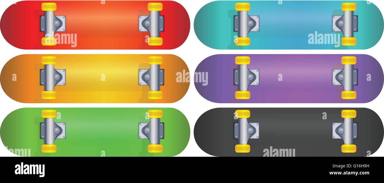 Skateboard collection Stock Vector Images - Alamy
