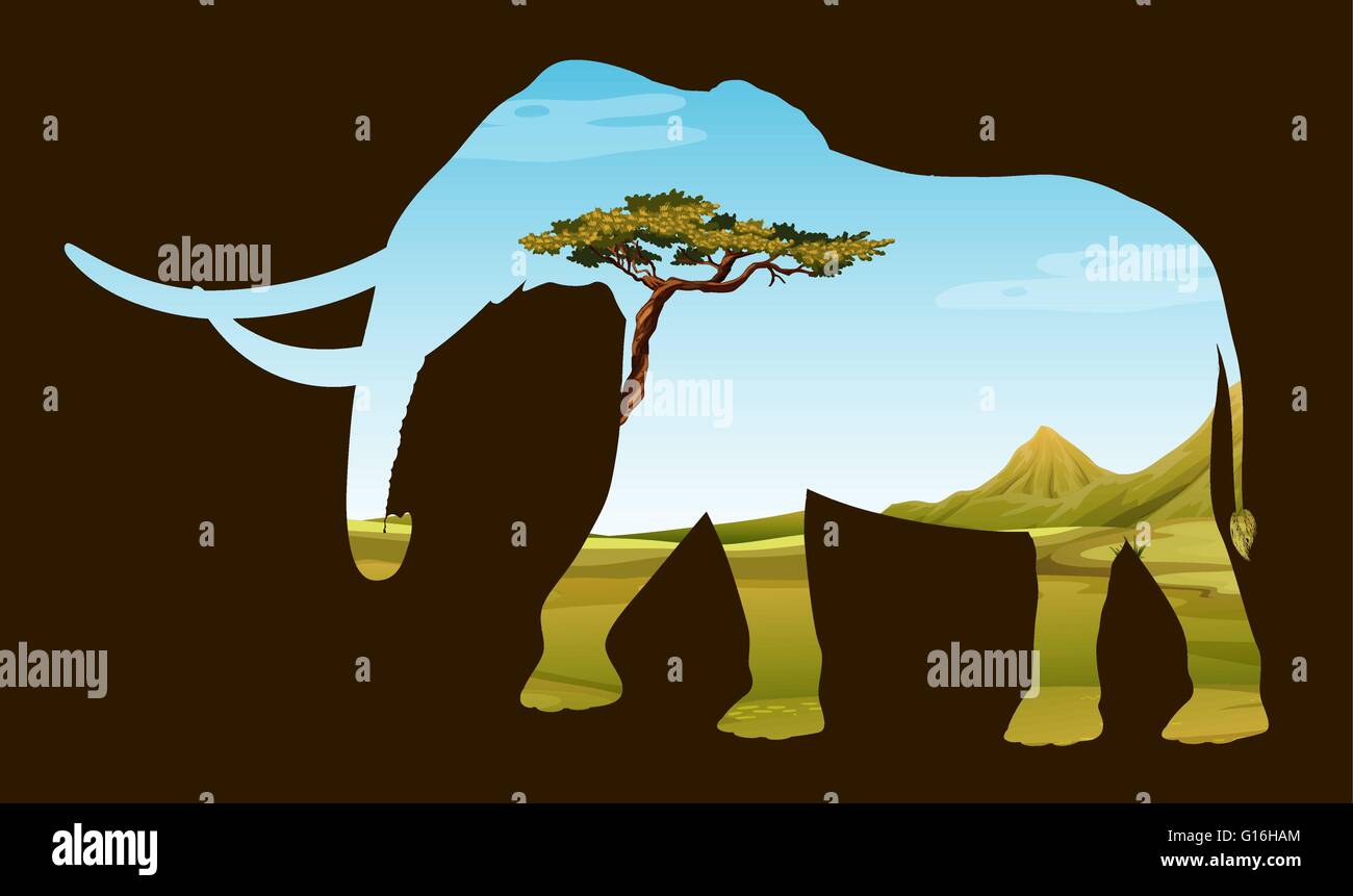 Save the elephant Stock Vector Images - Alamy