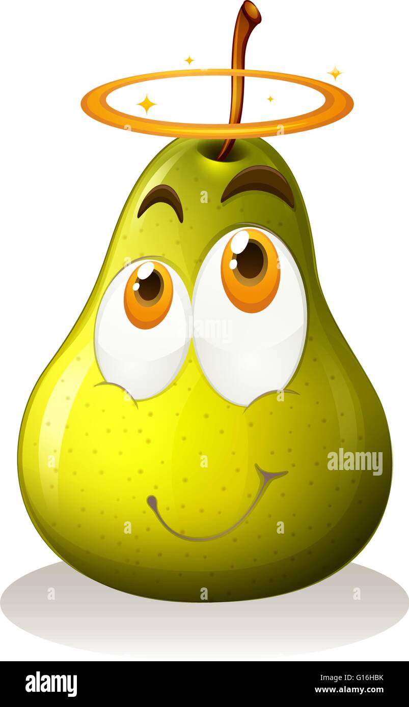 Pear with happy face illustration Stock Vector Image & Art - Alamy
