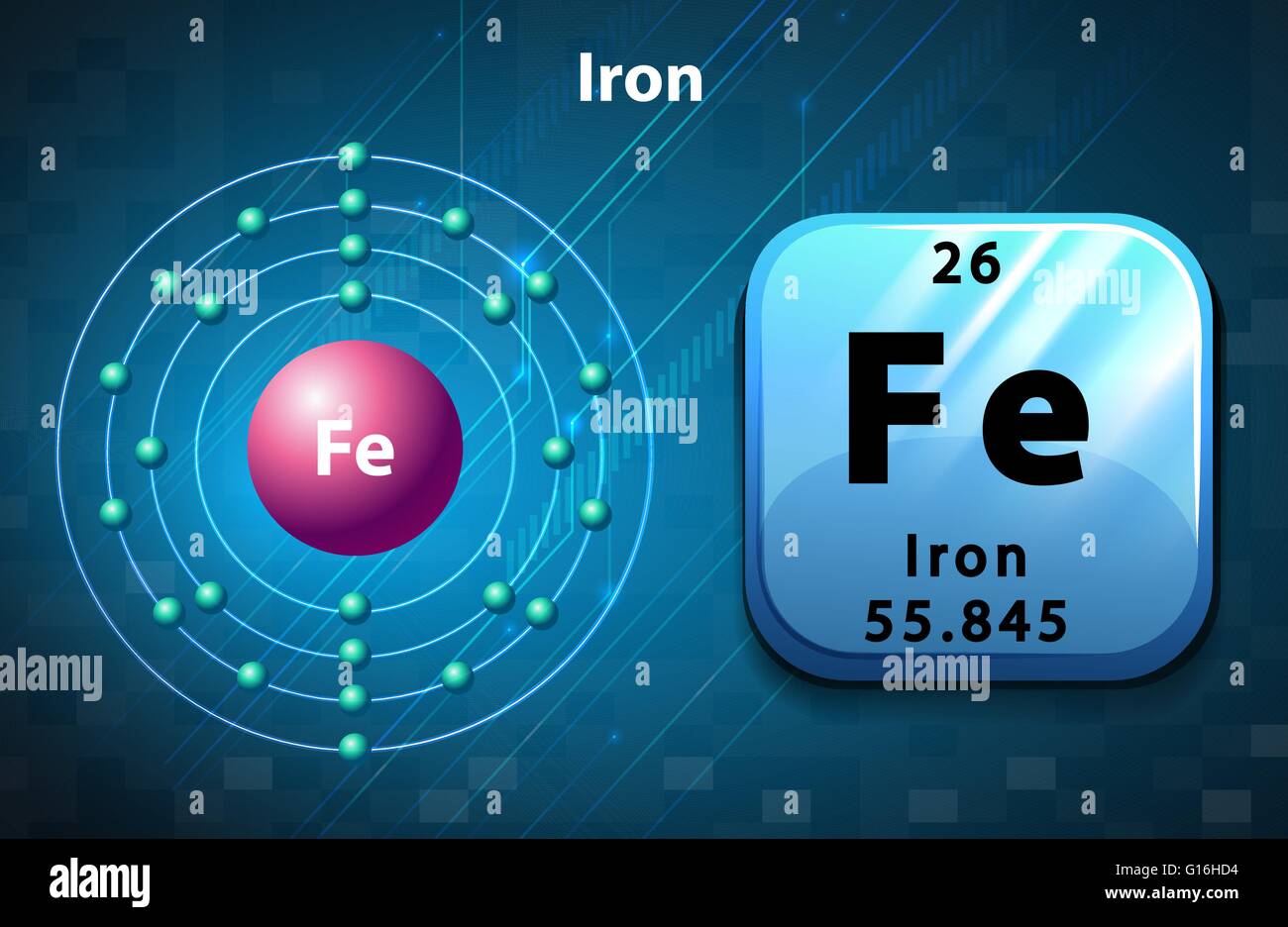 Iron element chemical Stock Vector Images - Alamy