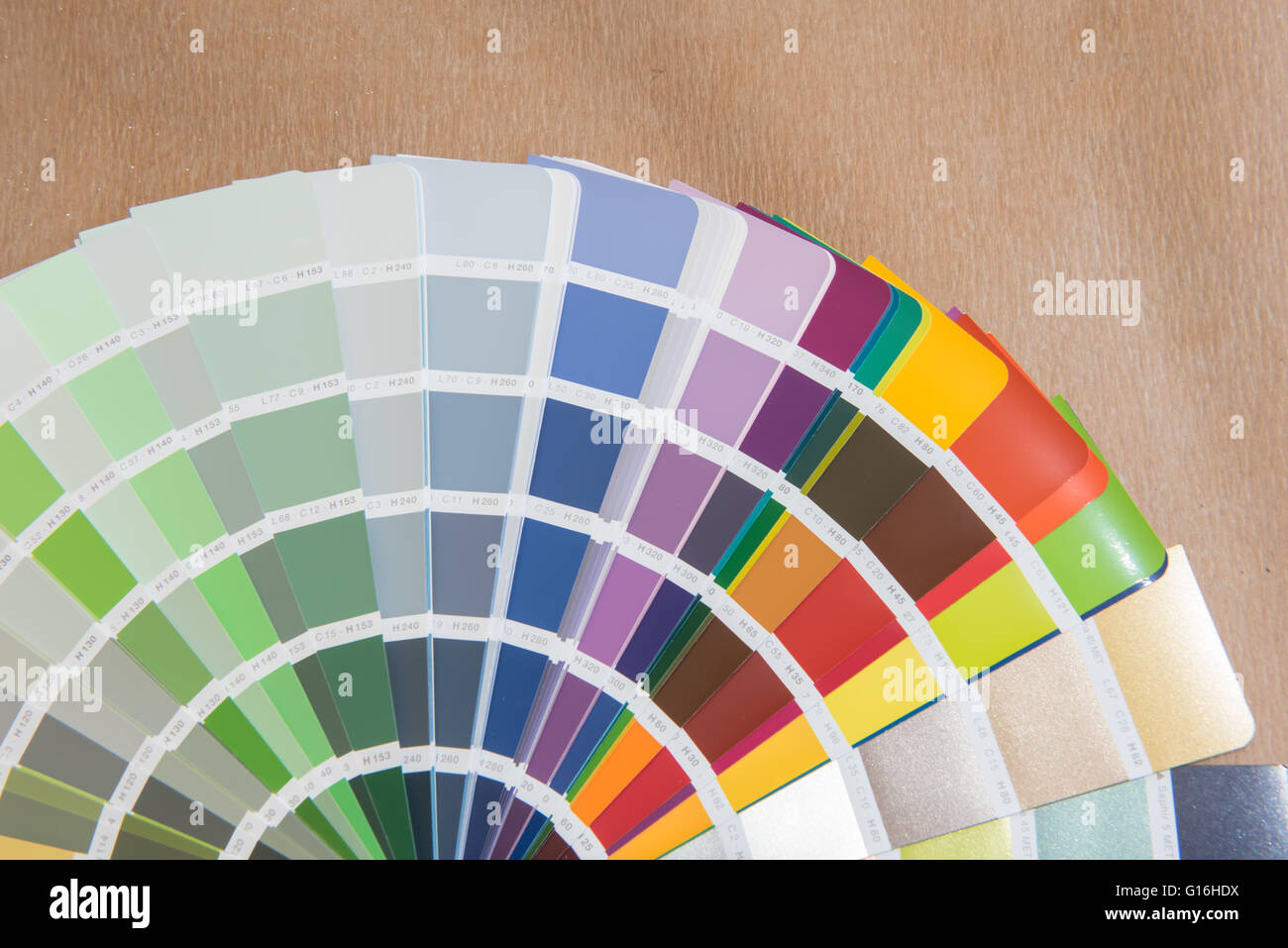 color palette lying on the ground to choose from for renovation Stock ...