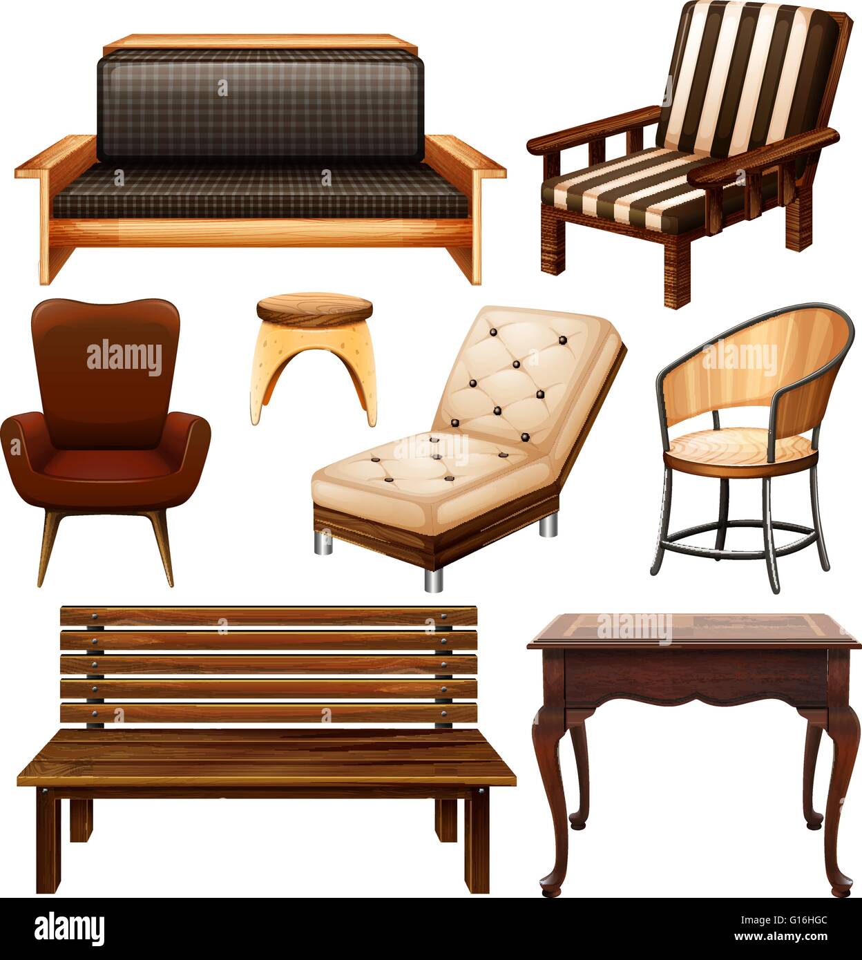 Series chairs Stock Vector Images - Alamy