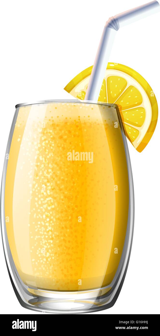 Orange smoothie in glass Stock Vector Images - Alamy