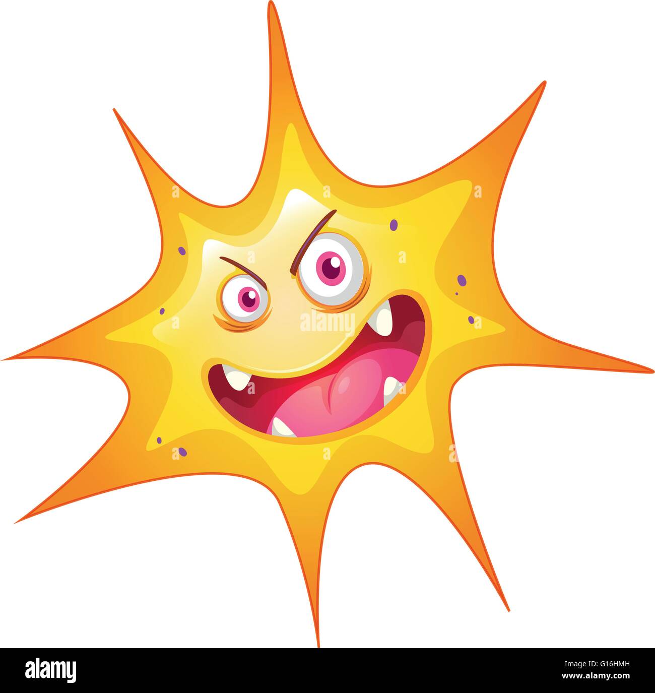 Bacteria with monster face illustration Stock Vector Image & Art - Alamy