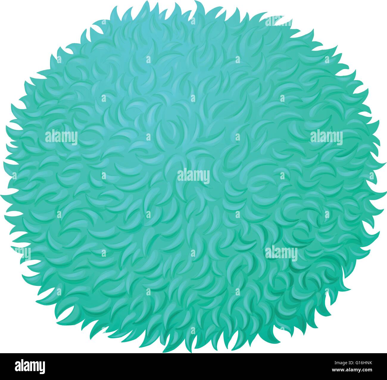 Blue fluffy ball on white illustration Stock Vector Image & Art - Alamy