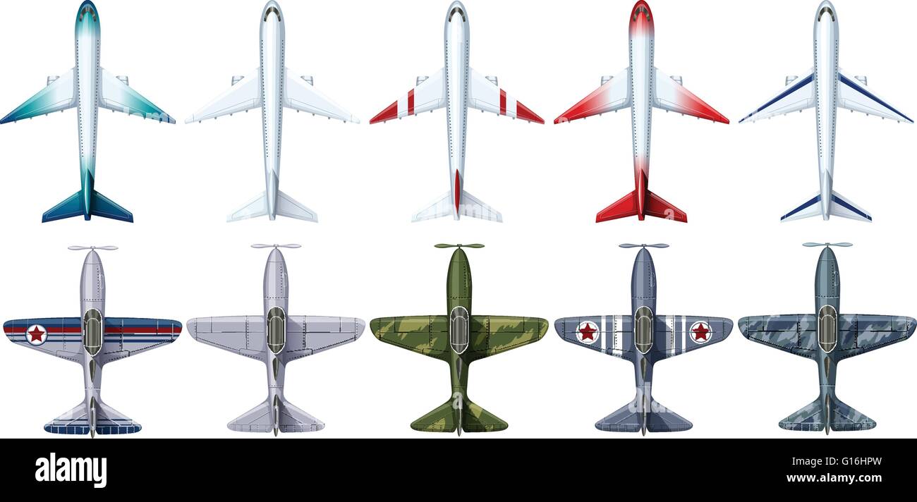 Different design of jet plane illustration Stock Vector Image & Art - Alamy