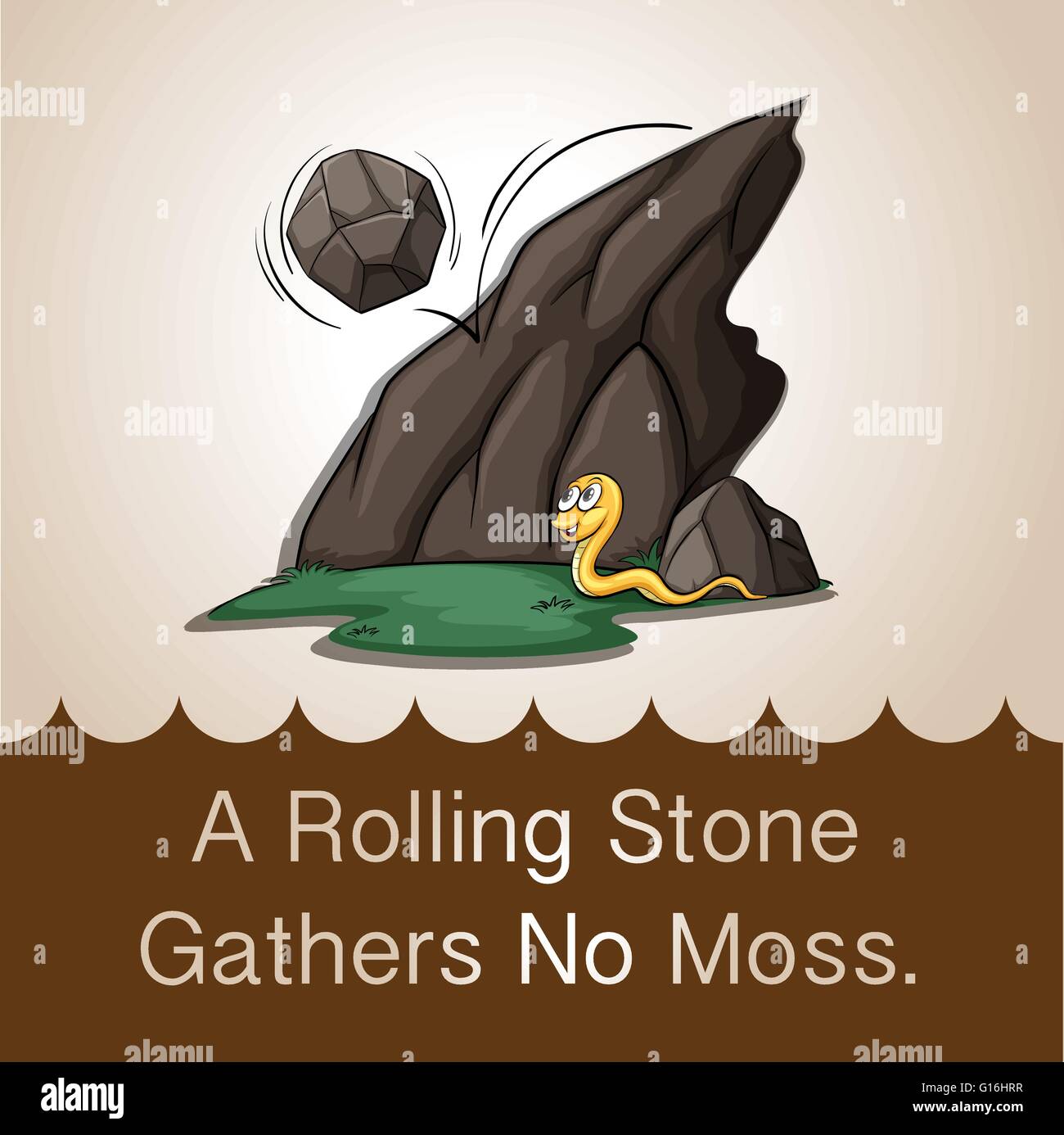 Rolling stone gathers no moss hi-res stock photography and images - Alamy