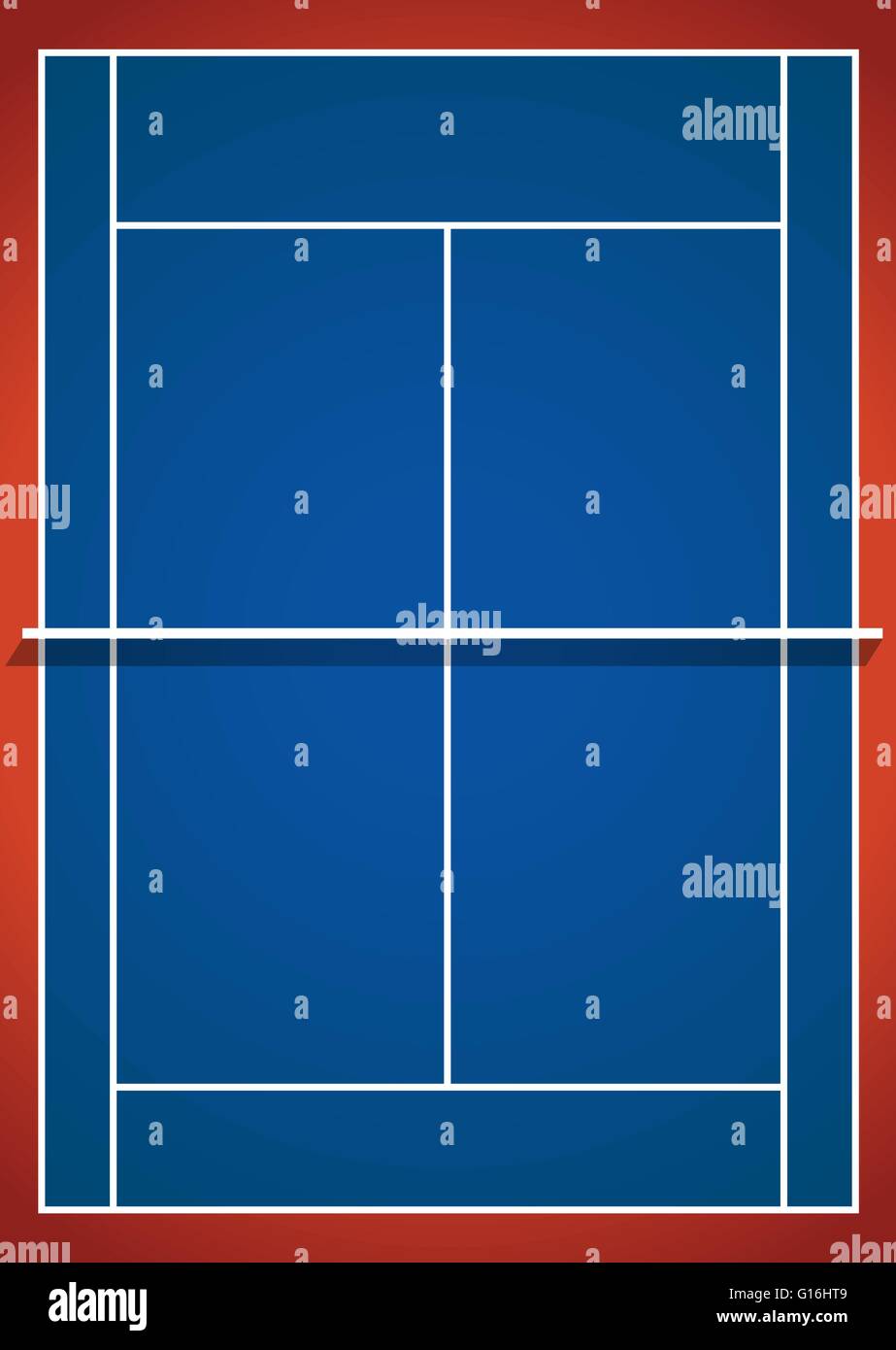 Blue court with red border on white background Stock Vector Image & Art ...