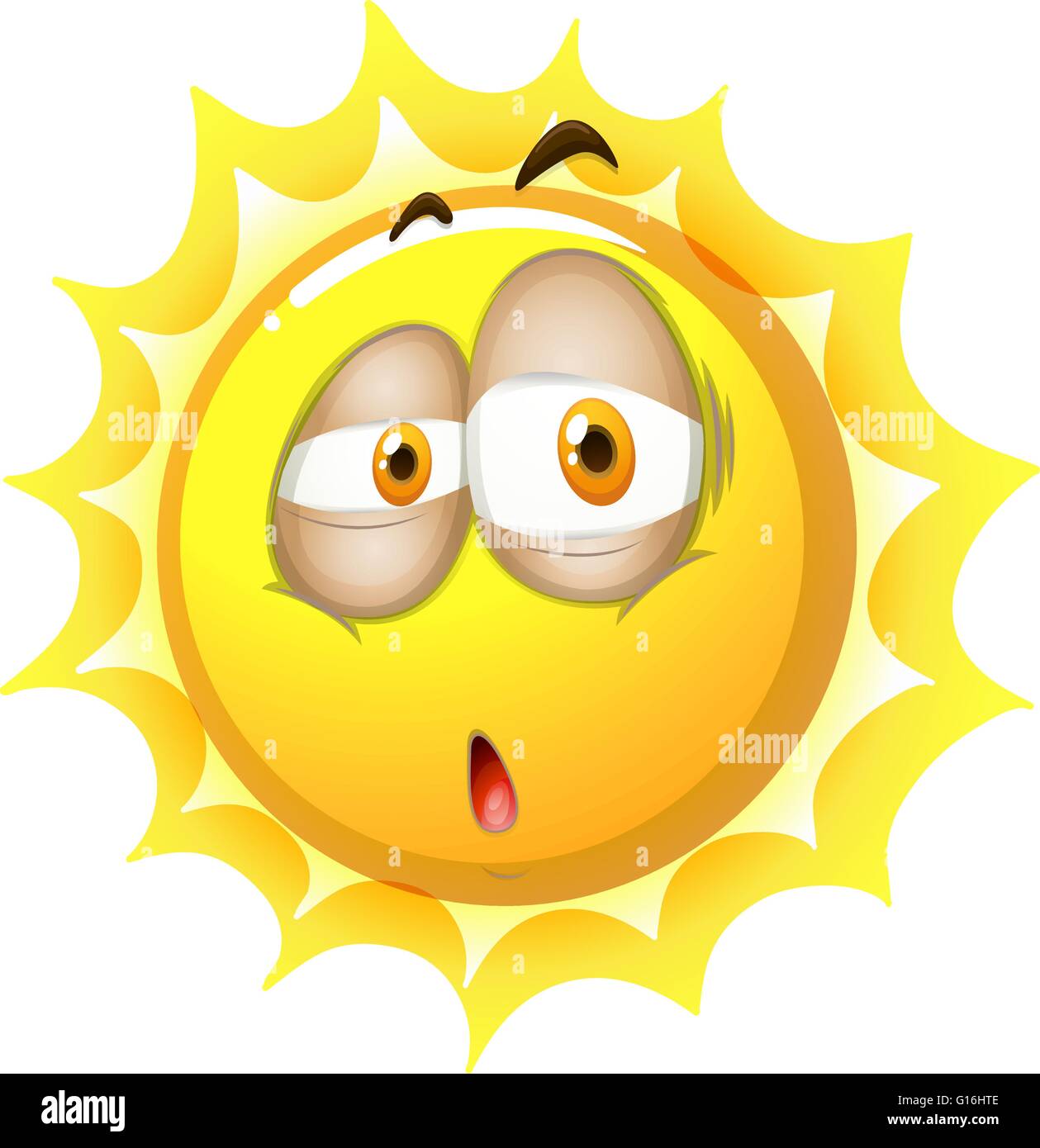 Sleepy face drawing Cut Out Stock Images & Pictures - Alamy