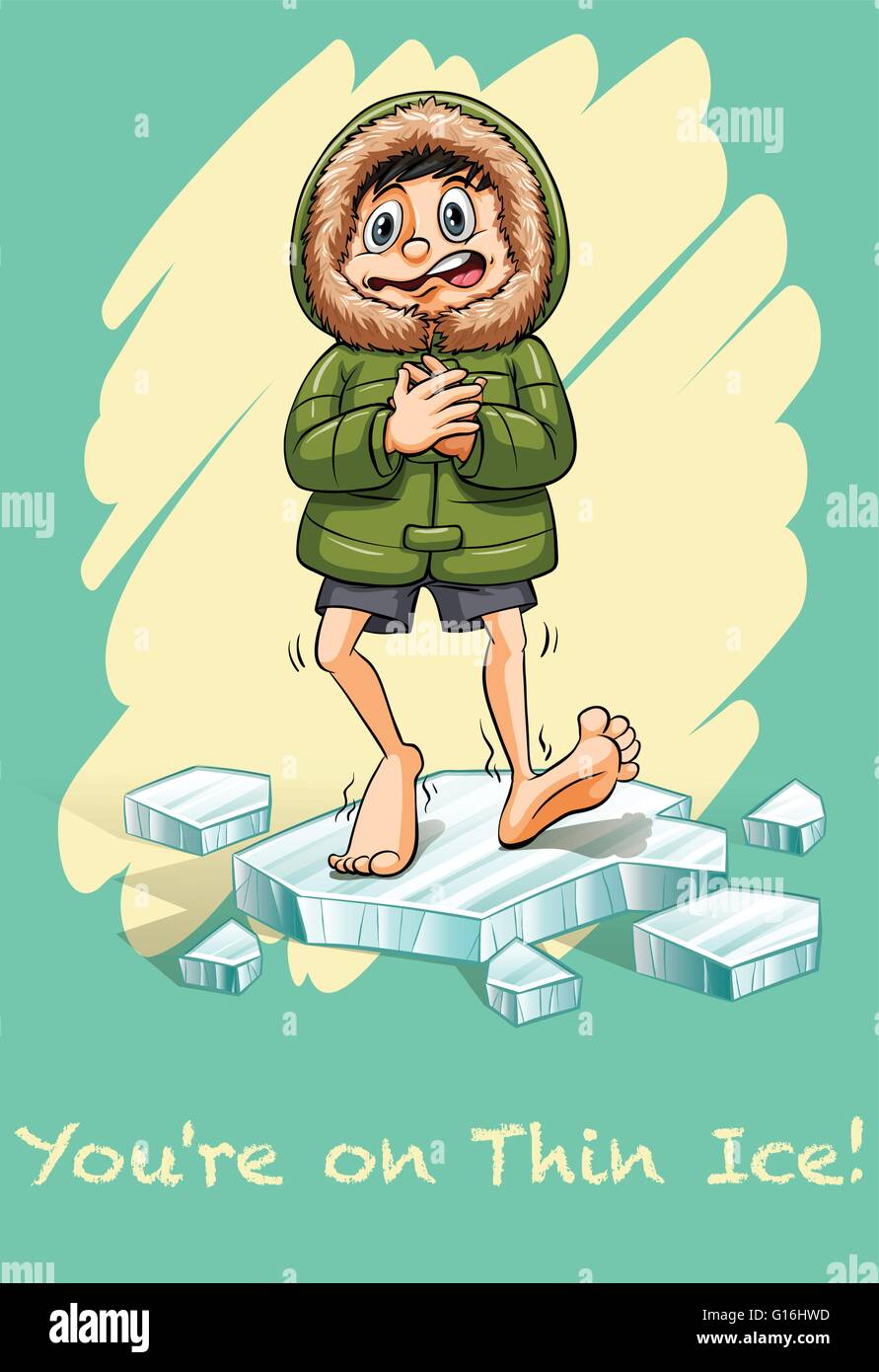 Vector cartoon illustration man freezing hi-res stock photography and ...
