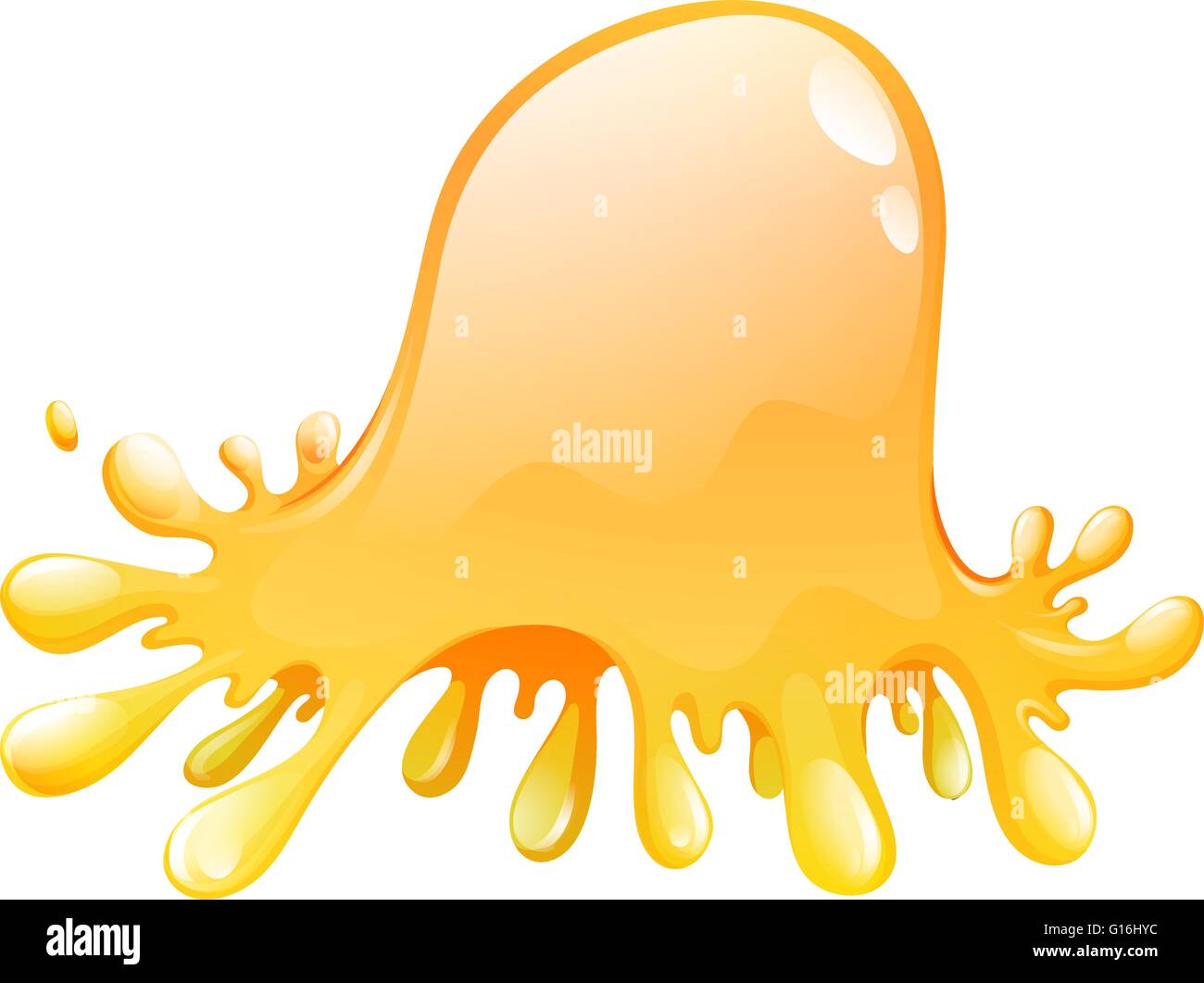 Yellow splash on white background illustration Stock Vector Image & Art ...