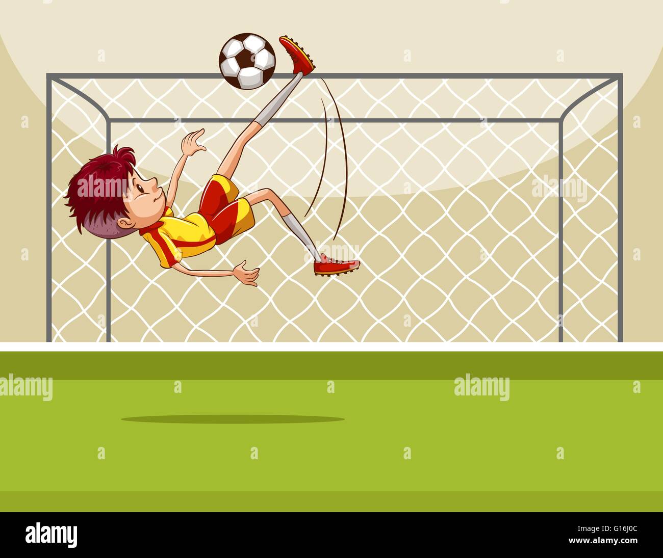 Kicking ball Stock Vector Images - Alamy
