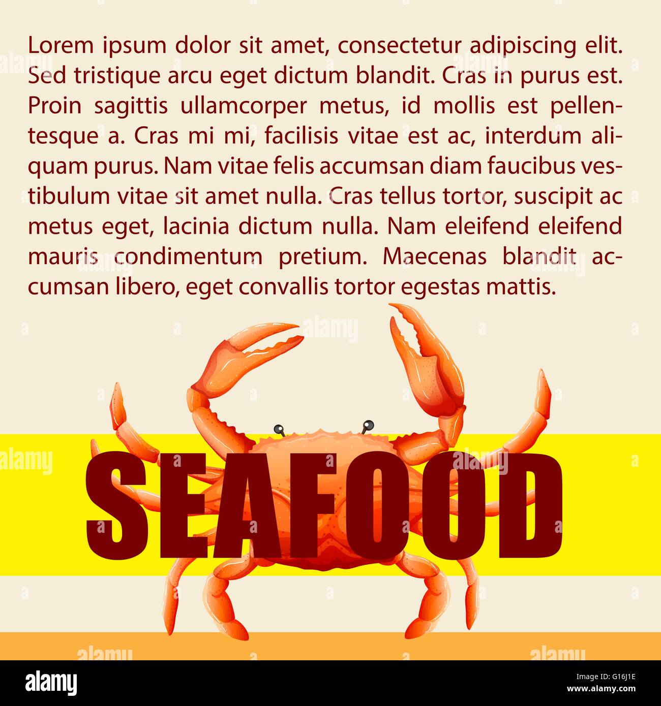 Seafood culinary art vector vectors hi-res stock photography and images ...