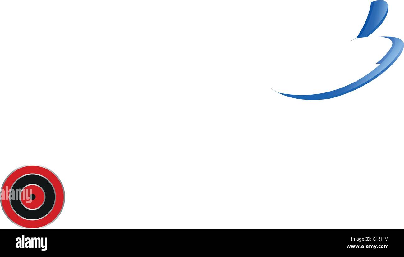 Dart target on blue Stock Vector Images - Alamy