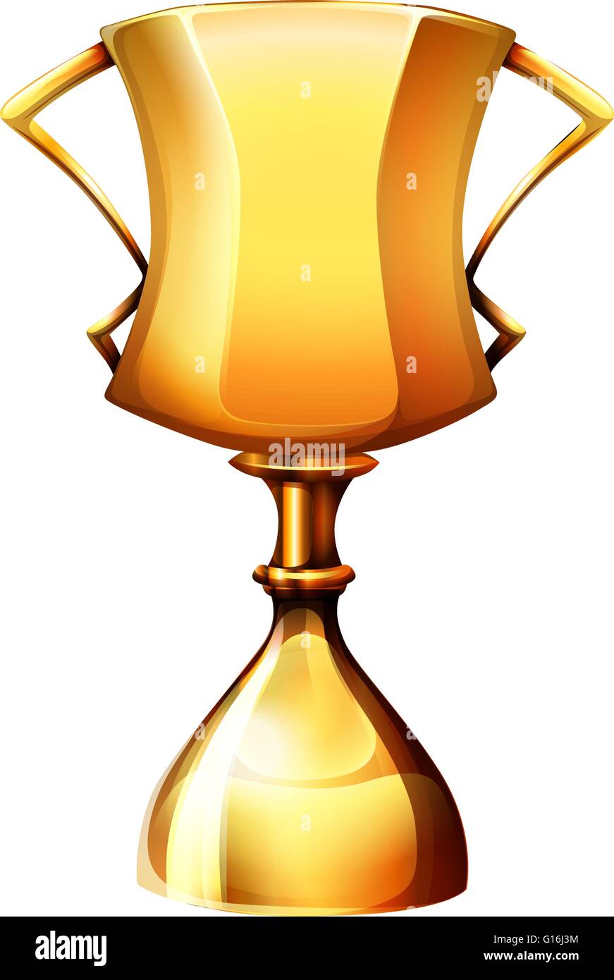 Golden trophy on white illustration Stock Vector Image & Art - Alamy
