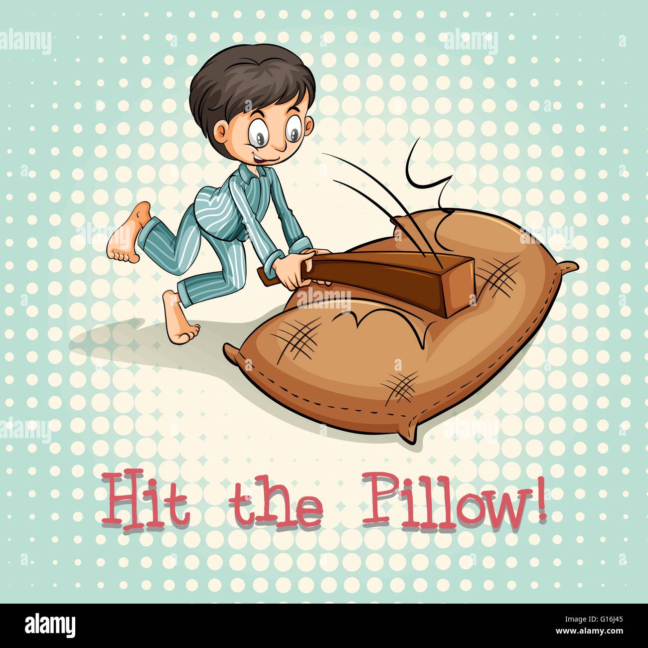 Old saying hit the pillow illustration Stock Vector Image & Art - Alamy