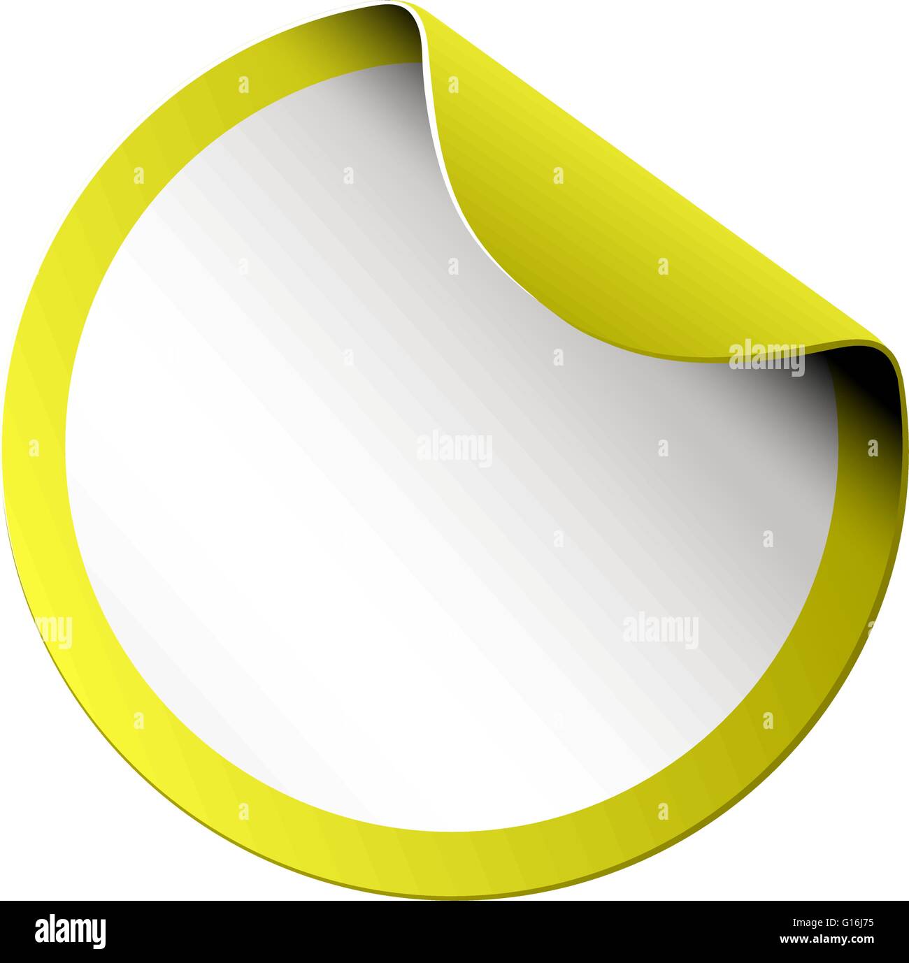 Yellow round sticker on white illustration Stock Vector Image & Art - Alamy