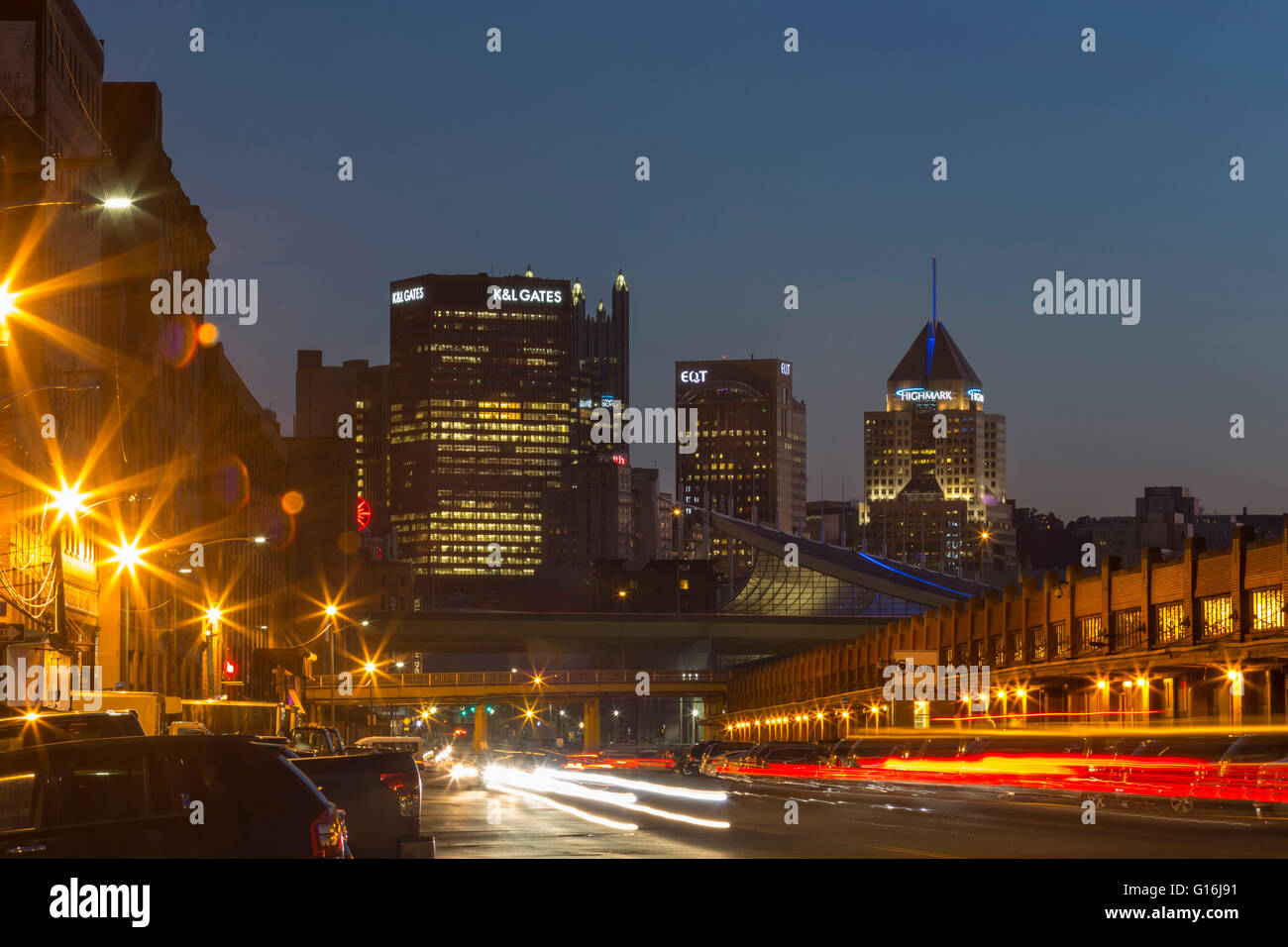 SMALLMAN STREET STRIP DISTRICT DOWNTOWN SKYLINE PITTSBURGH PENNSYLVANIA ...