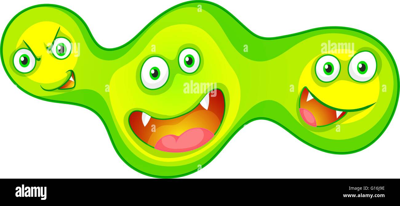 Bacteria with monster faces illustration Stock Vector Image & Art - Alamy