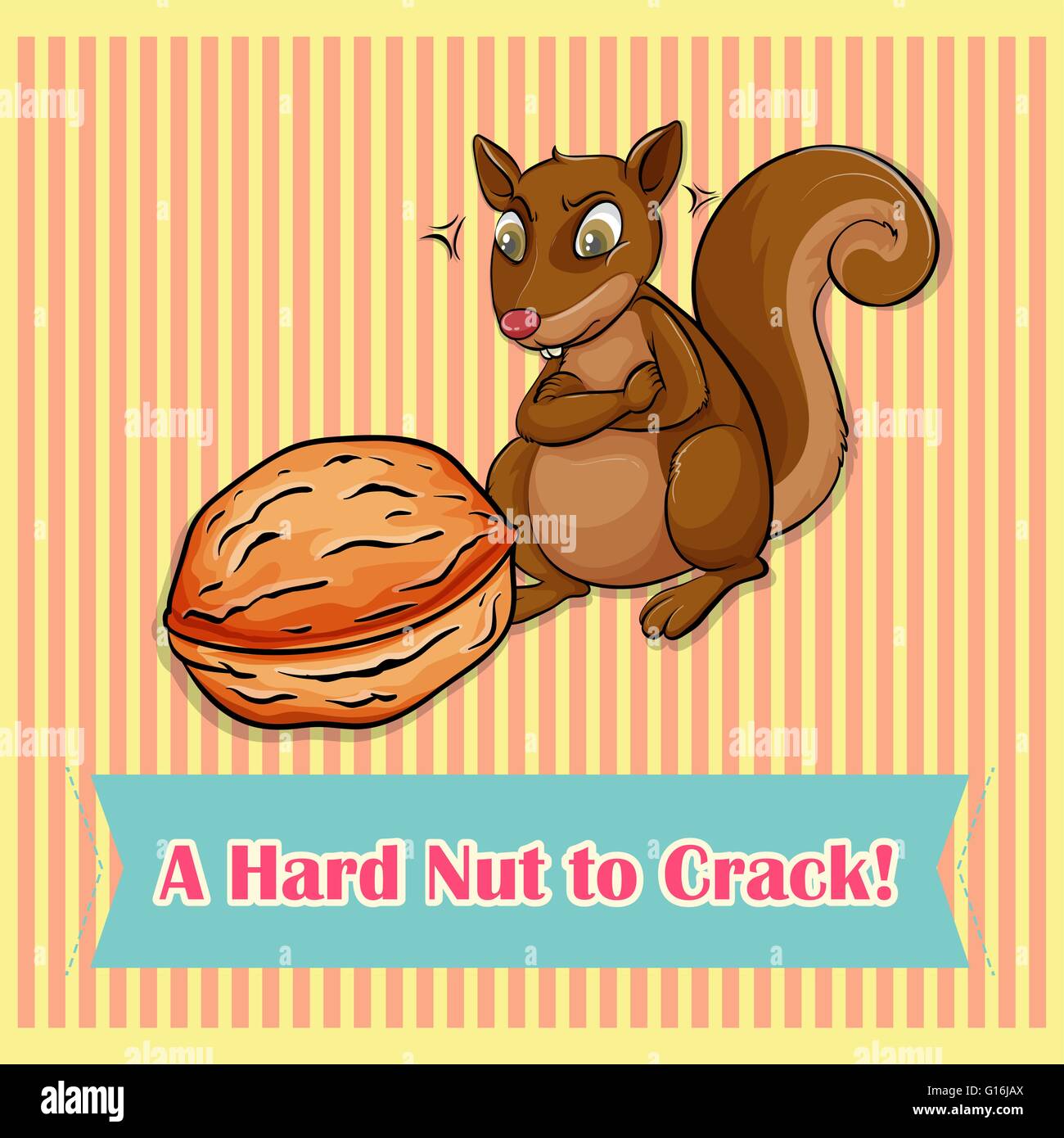 Hard nut to crack illustration Stock Vector Image & Art - Alamy