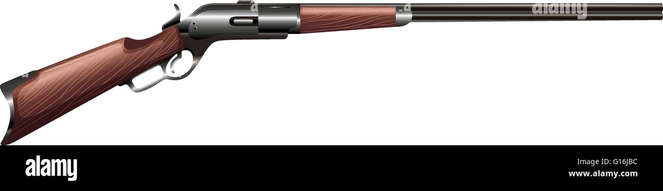 Rifle gun with wooden trigger Stock Vector Image & Art - Alamy