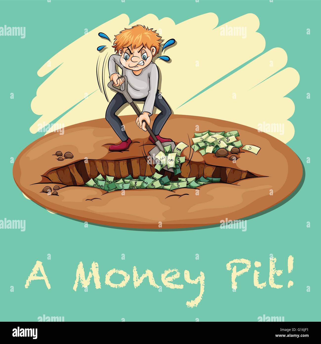 Money pit Stock Vector Images - Alamy
