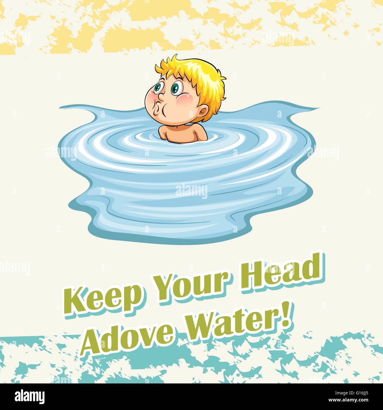 Keep your head above water illustration Stock Vector Image & Art - Alamy