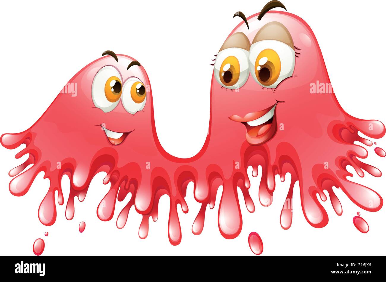 Red splash with faces illustration Stock Vector Image & Art - Alamy