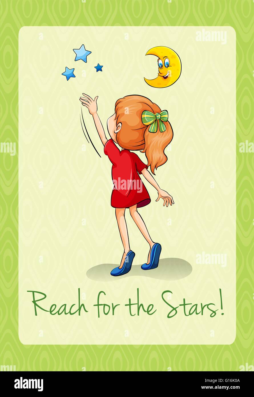 Saying reach for the stars illustration Stock Vector Image & Art - Alamy