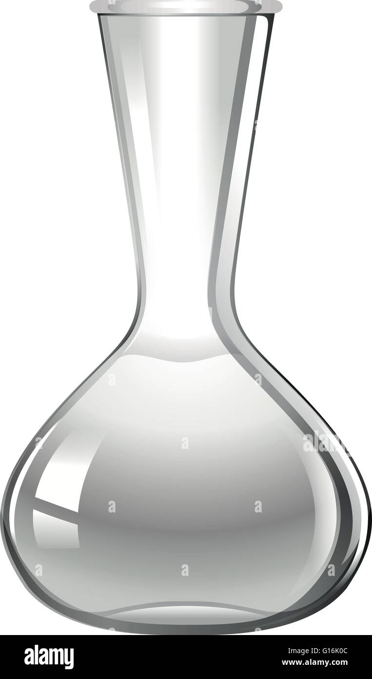 Empty Glass Beaker On White Illustration Stock Vector Image And Art Alamy