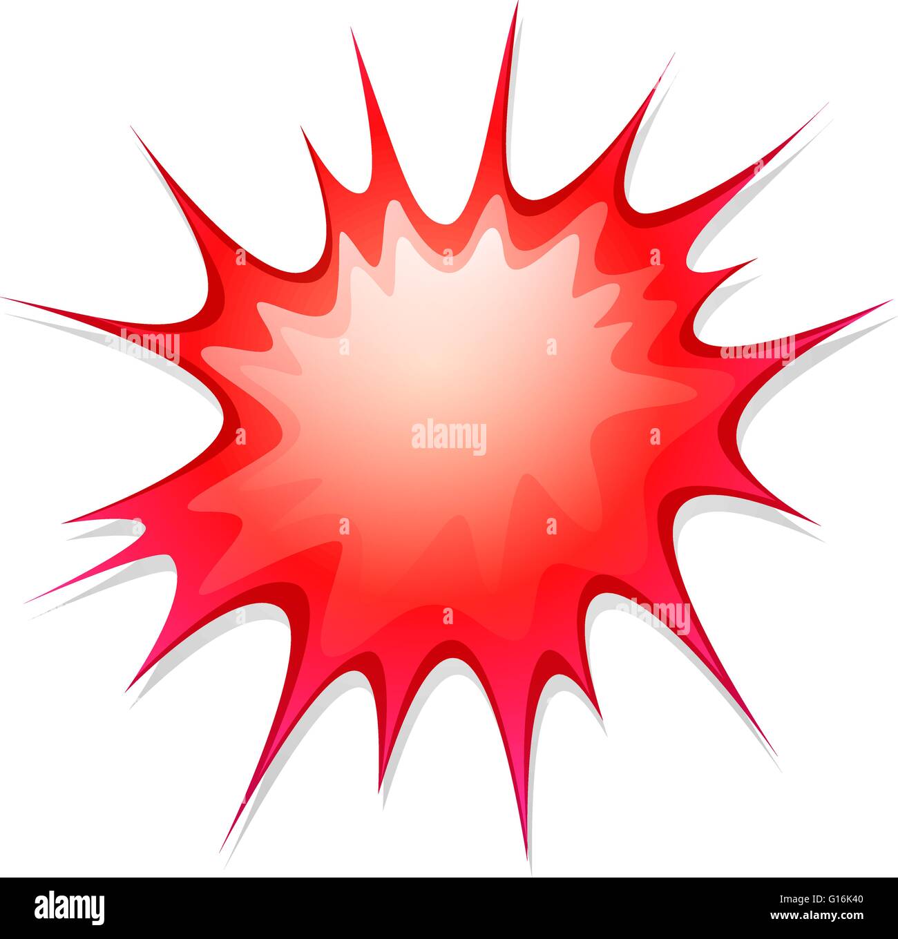 Red boom shape on white background illustration Stock Vector Image ...