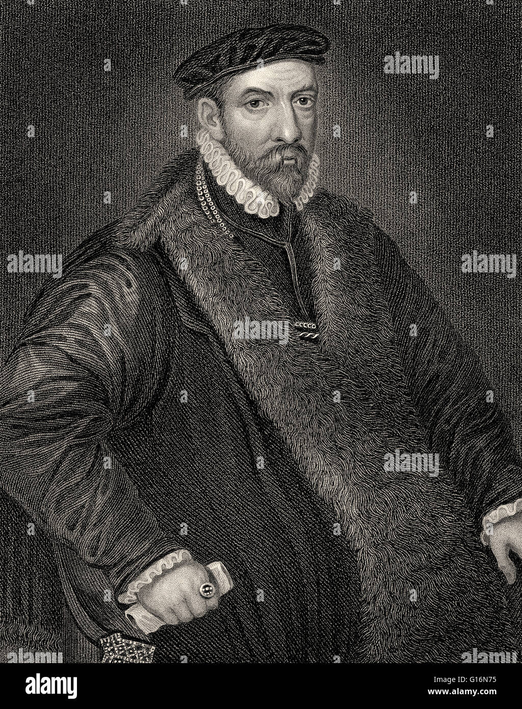 Sir Nicholas Bacon, 1510-1579, an English politician during the reign ...