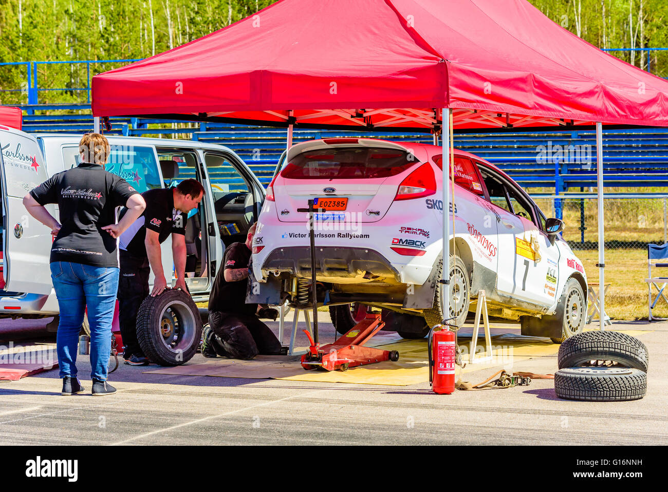 Emmaboda, Sweden - May 7, 2016: 41st South Swedish Rally in service ...