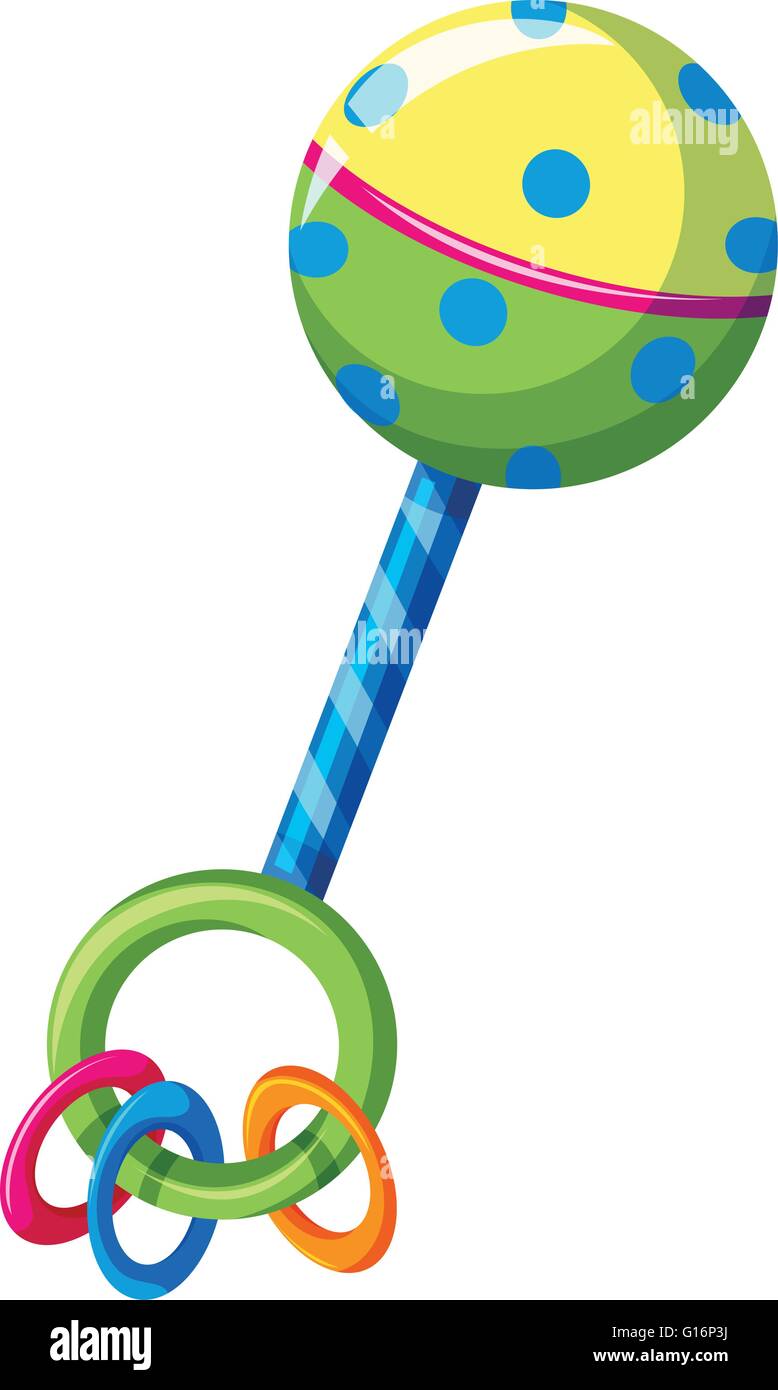 Rattle toy for kid illustration Stock Vector Image & Art - Alamy
