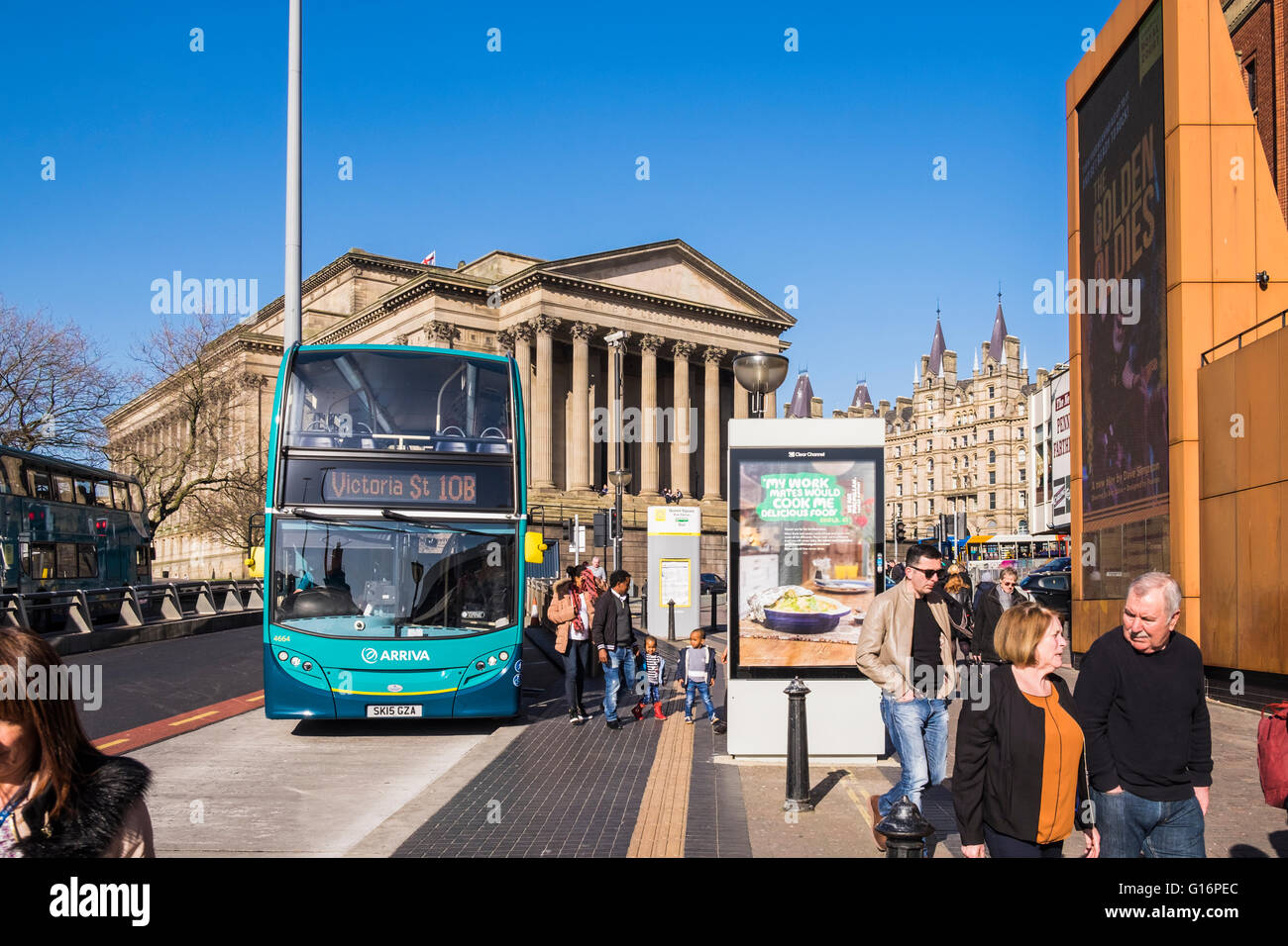 Queen Square Bus Station, Liverpool, Meraeyside, England, U.K Stock ...