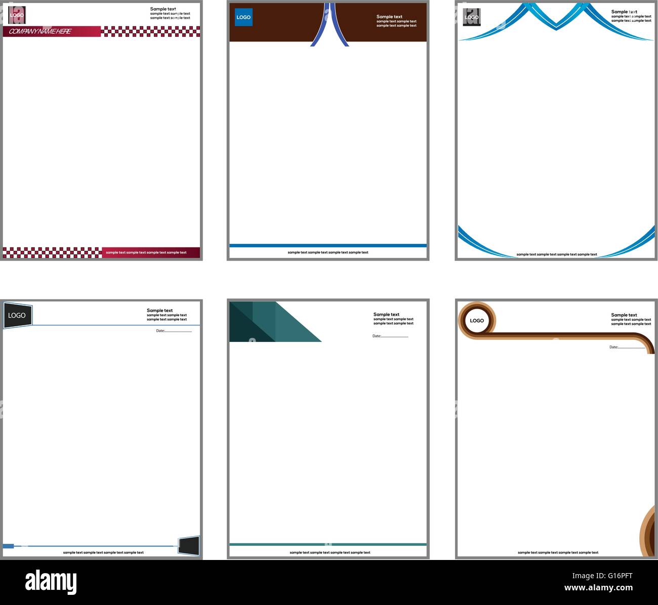 Professional Modern and Corporate Letter head pad Design Stock Vector ...