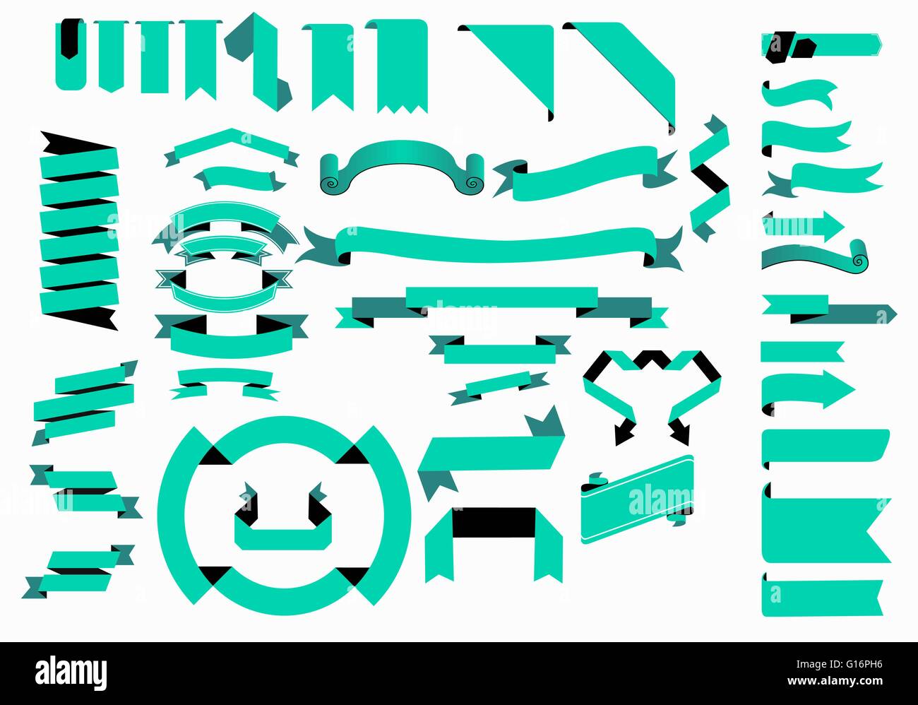 Vector Ribbon Big Collection Sets Stock Vector Image & Art - Alamy