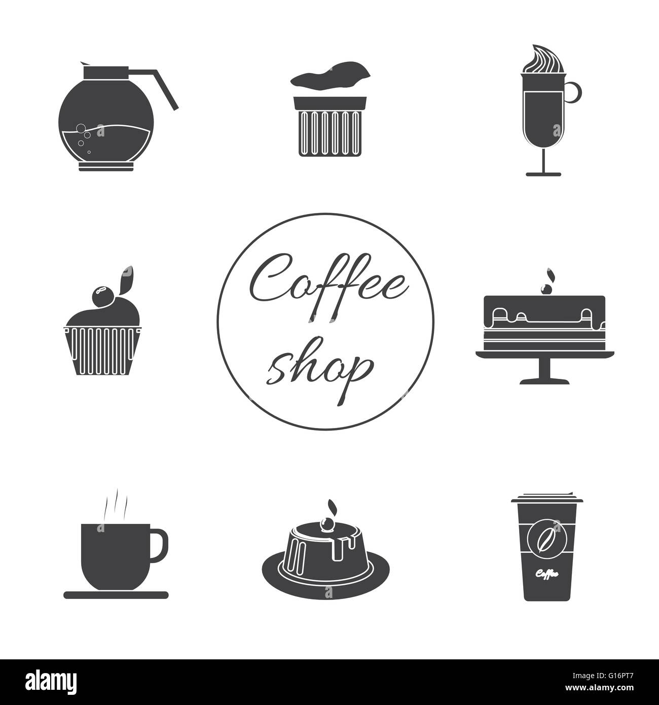 Coffee shop with a view Stock Vector Images - Alamy