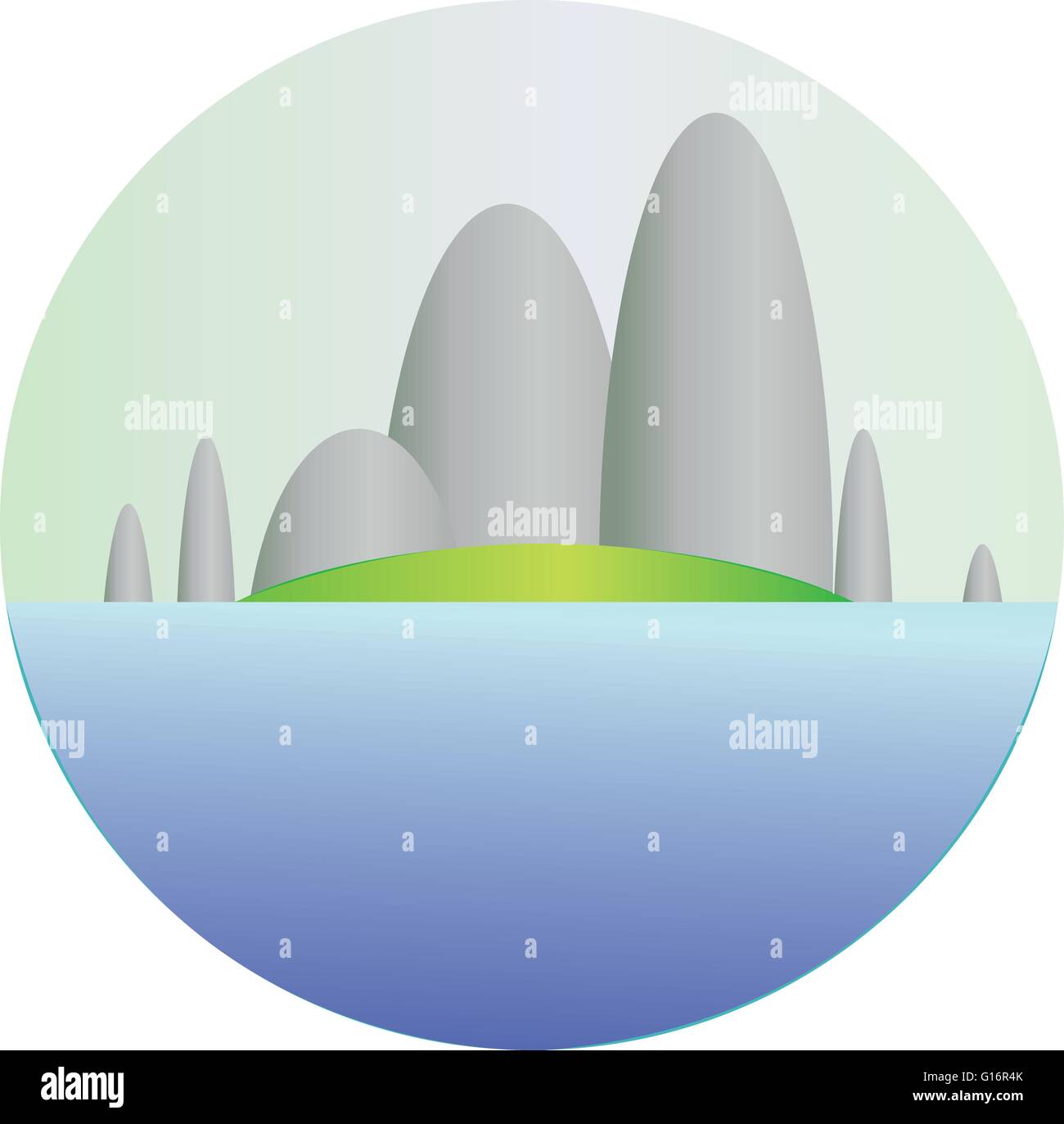 Summer green fields in Stock Vector Images - Alamy