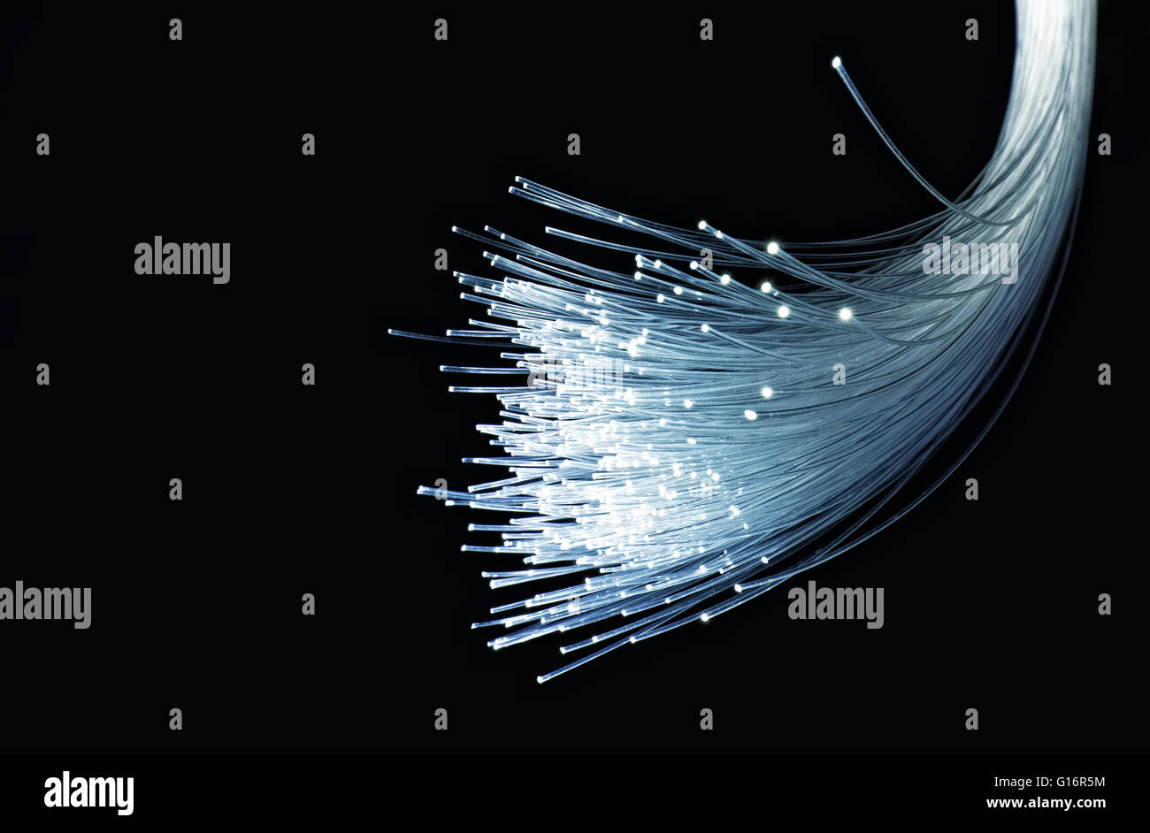 fiber optics background 3d image Stock Photo - Alamy