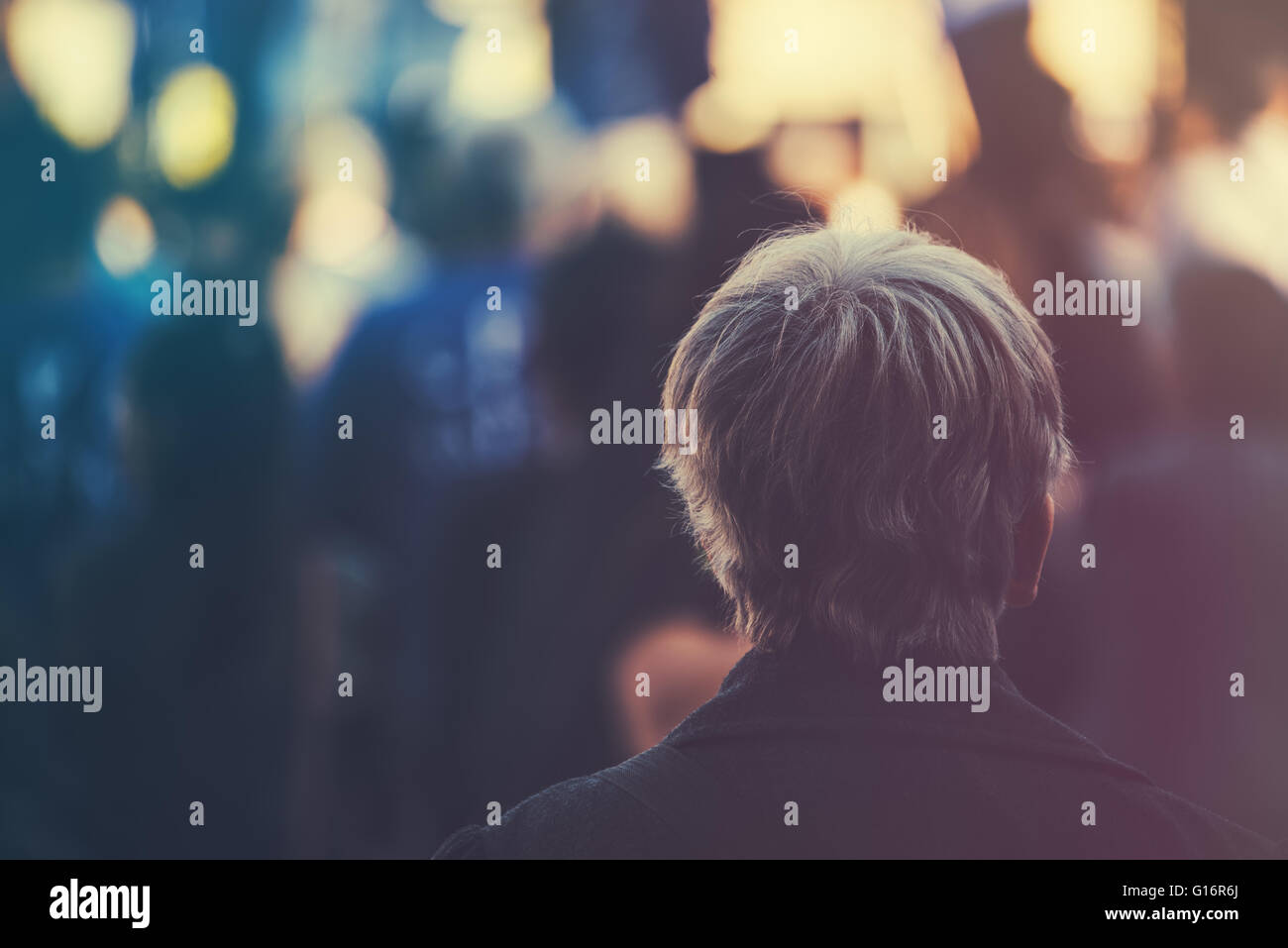 Behind Crowd Looking Up