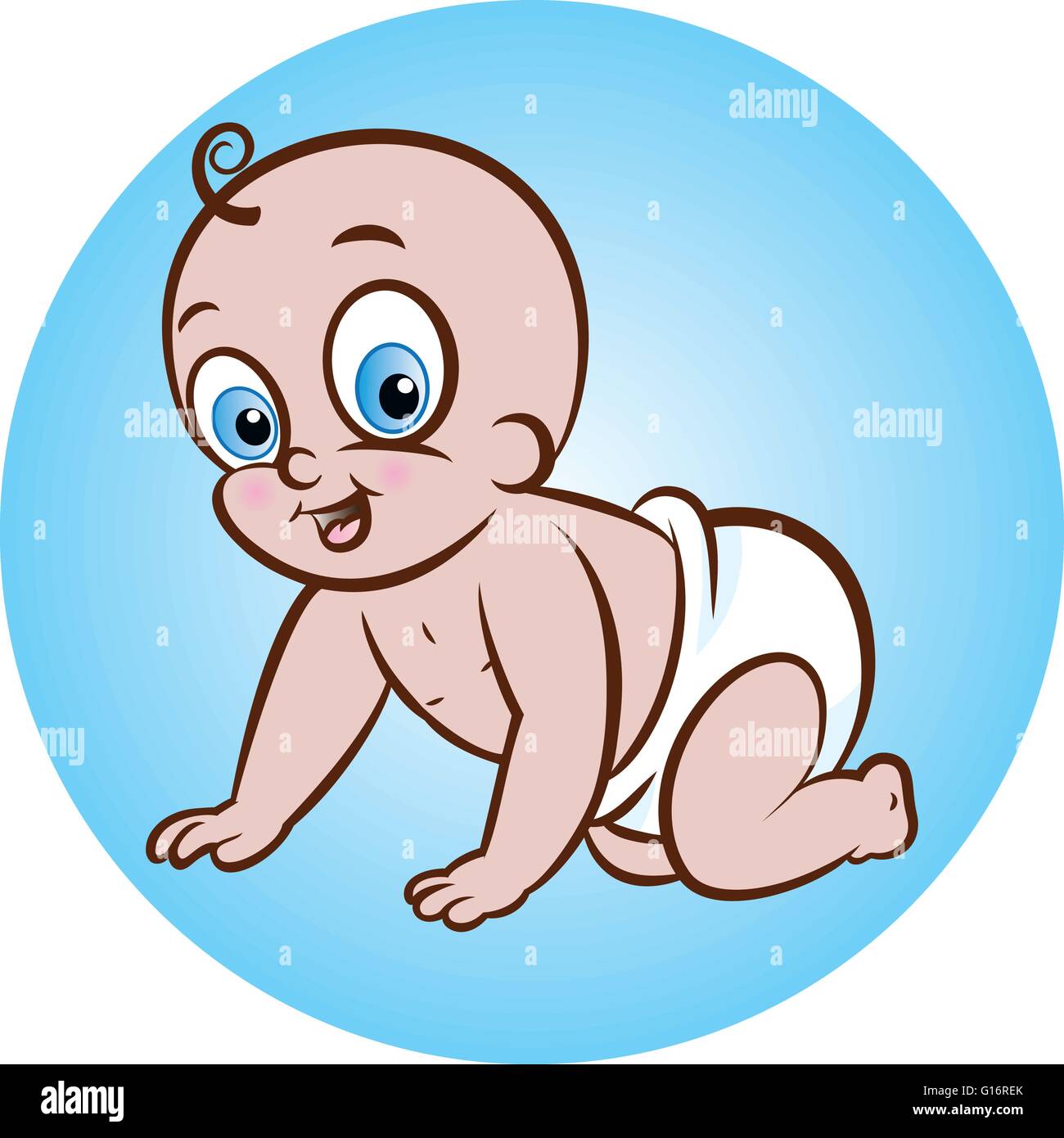 Crawling Baby Clip Art