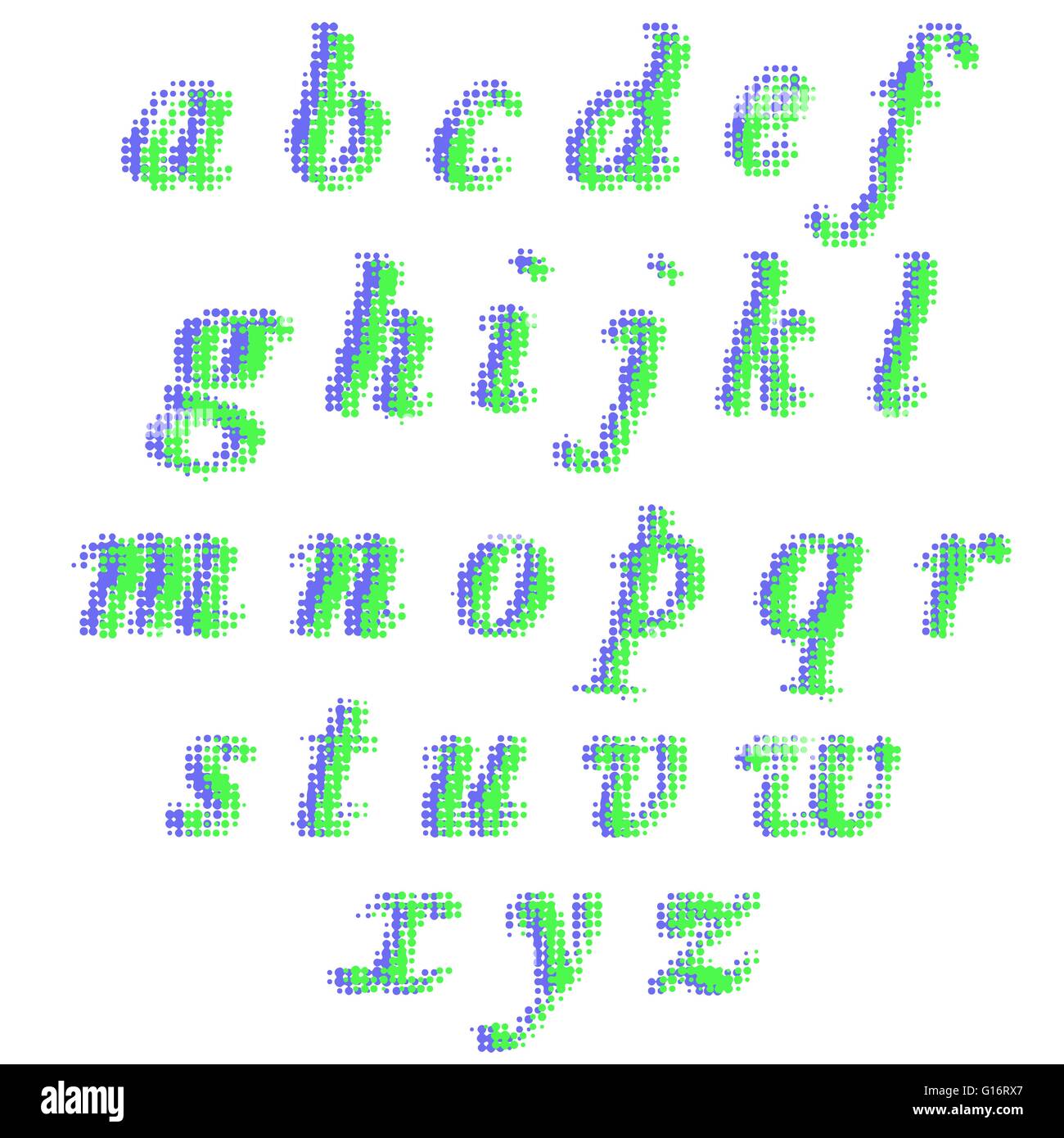 Set of Halftone Letters Isolated Stock Vector Image & Art - Alamy