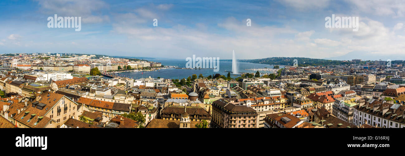 Genève lake fountain hi-res stock photography and images - Alamy
