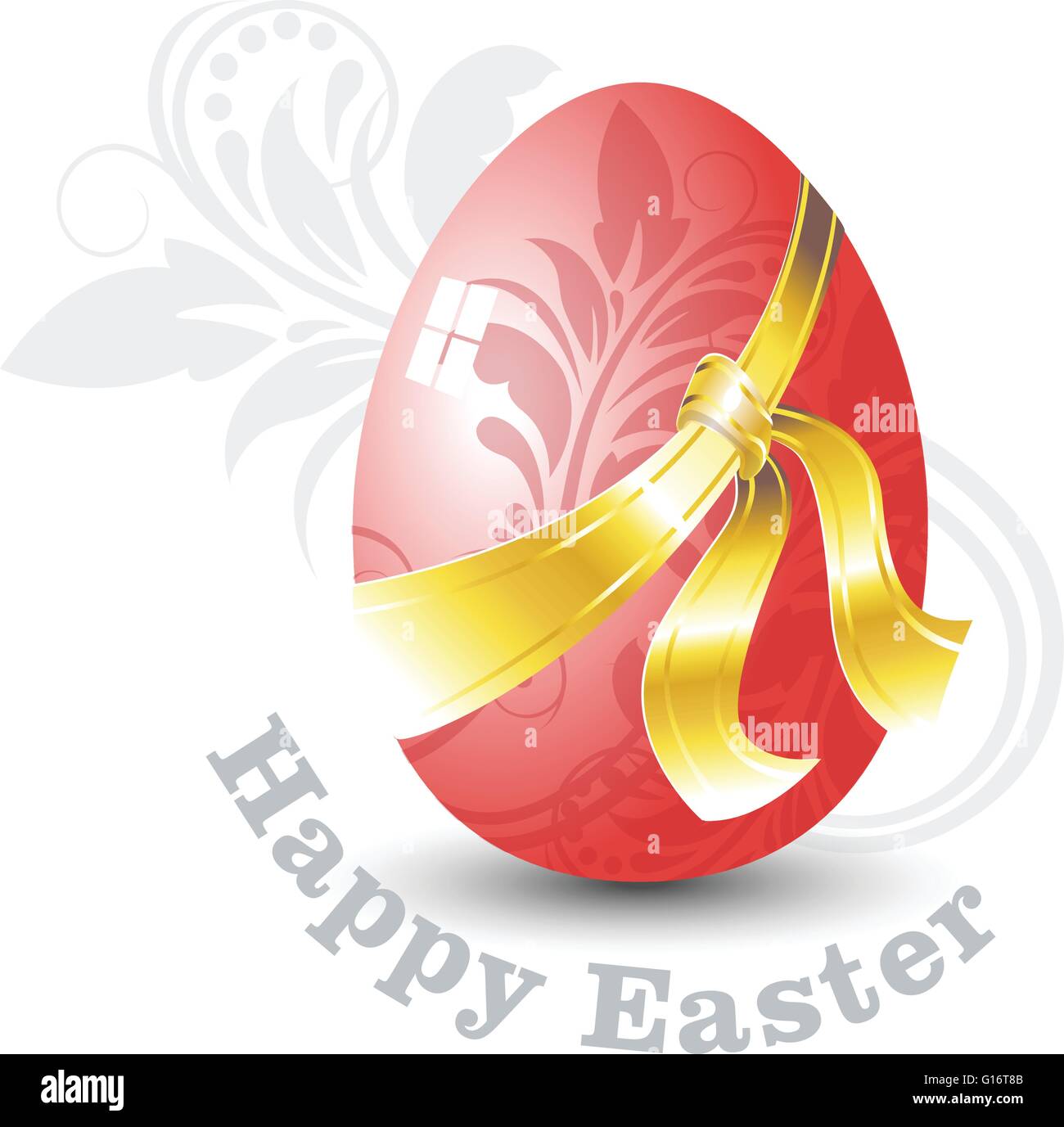 Red easter egg Stock Vector Images - Alamy