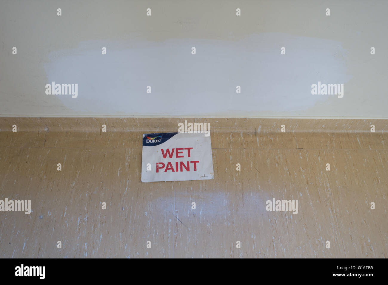 wet paint sign Stock Photo - Alamy