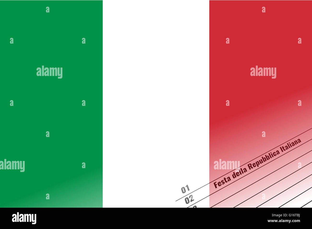 italy independence day calendar with flag background Stock Photo - Alamy