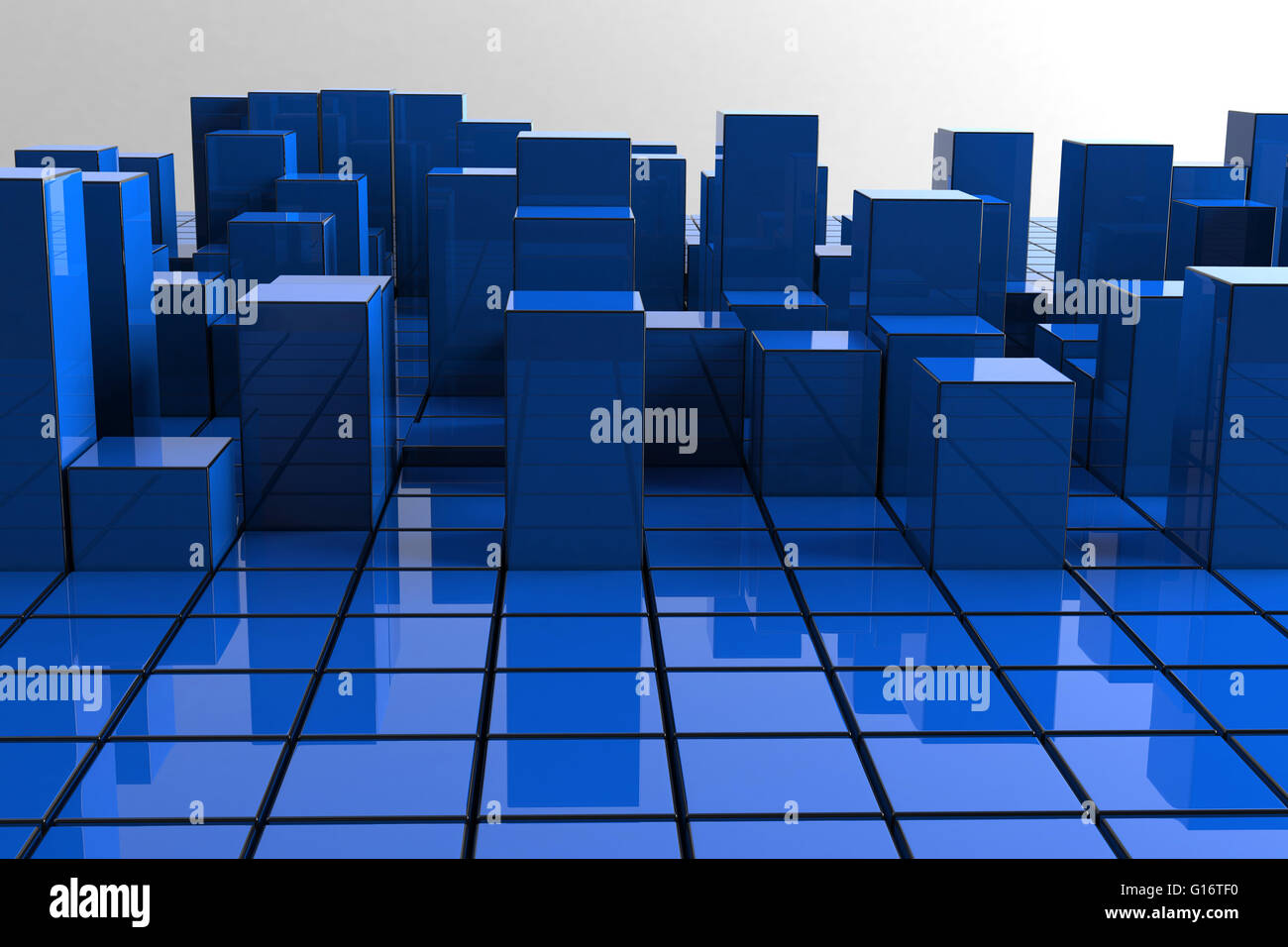 3D Blue Blocks Abstract Background Stock Photo - Alamy