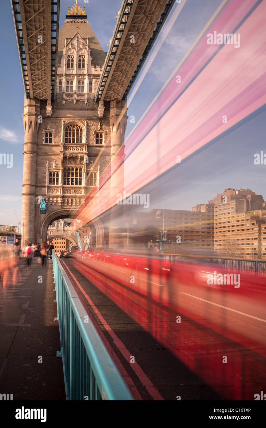 Blurred bus london bridge bus hi-res stock photography and images - Alamy